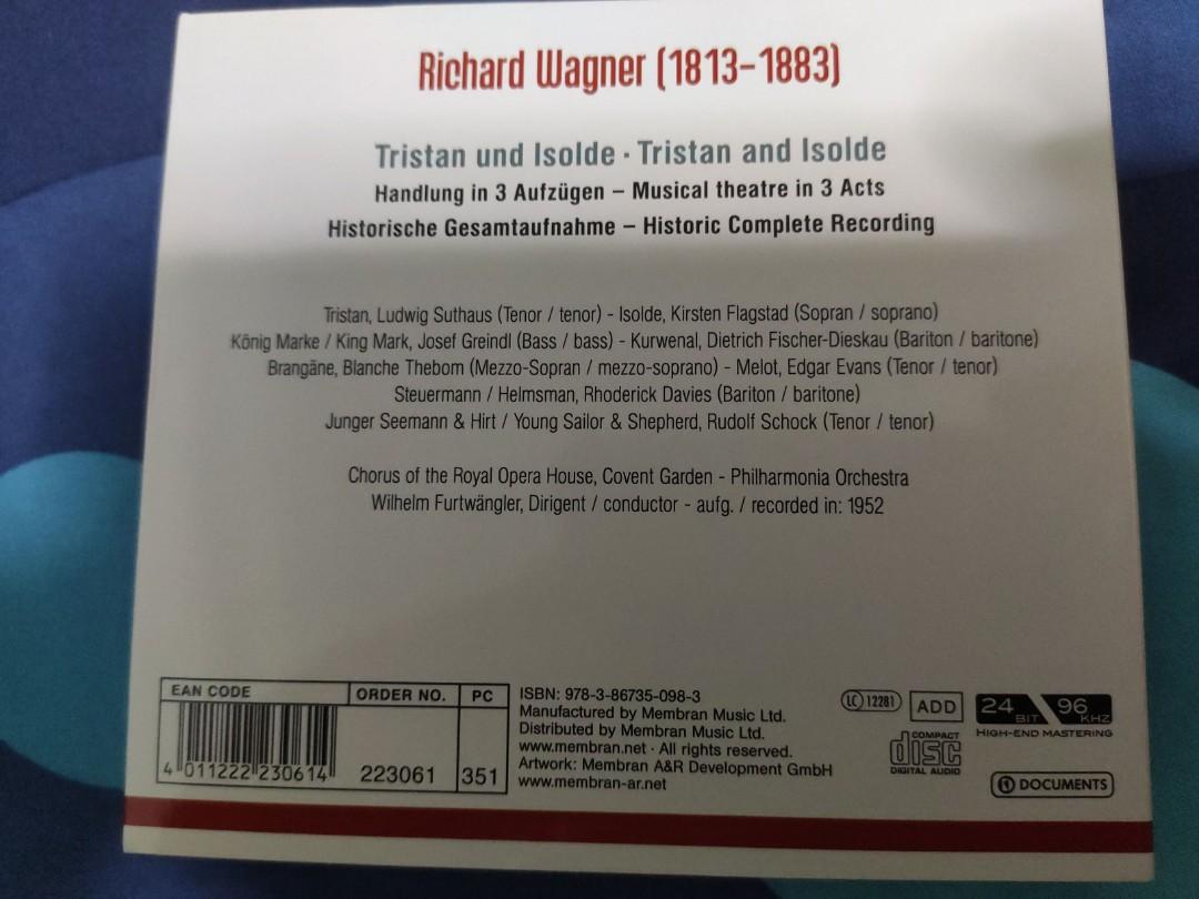 Wagner: Tristan und Isolde opera CD set - Wilhelm Furtwangler, Philharmonia Orchestra, Hobbies ...
