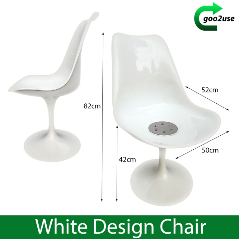 White Design Chair / Stool, Furniture & Home Living, Furniture, Chairs ...