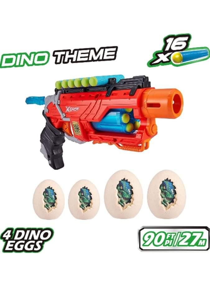 XShot Dino Attack Dino Striker Foam Dart Blaster (16 Darts, 4 Eggs) by ...