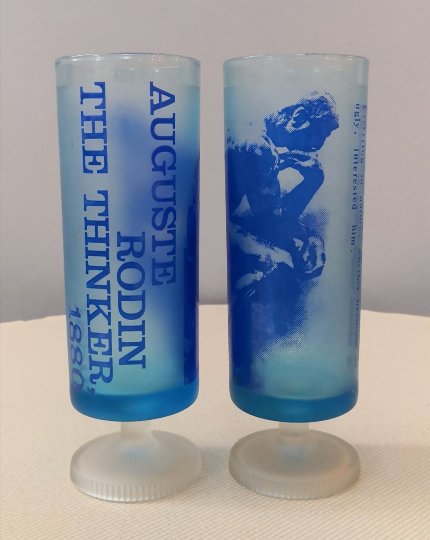 Aderia Japan Auguste Rodin footed glass cup 2, Furniture & Home Living ...