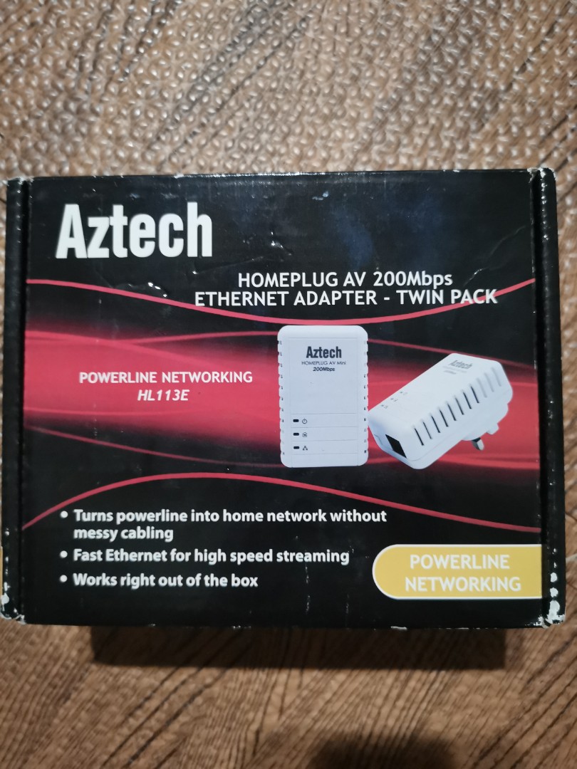 Aztech Homeplug AV 200Mbps, Computers & Tech, Parts & Accessories ...