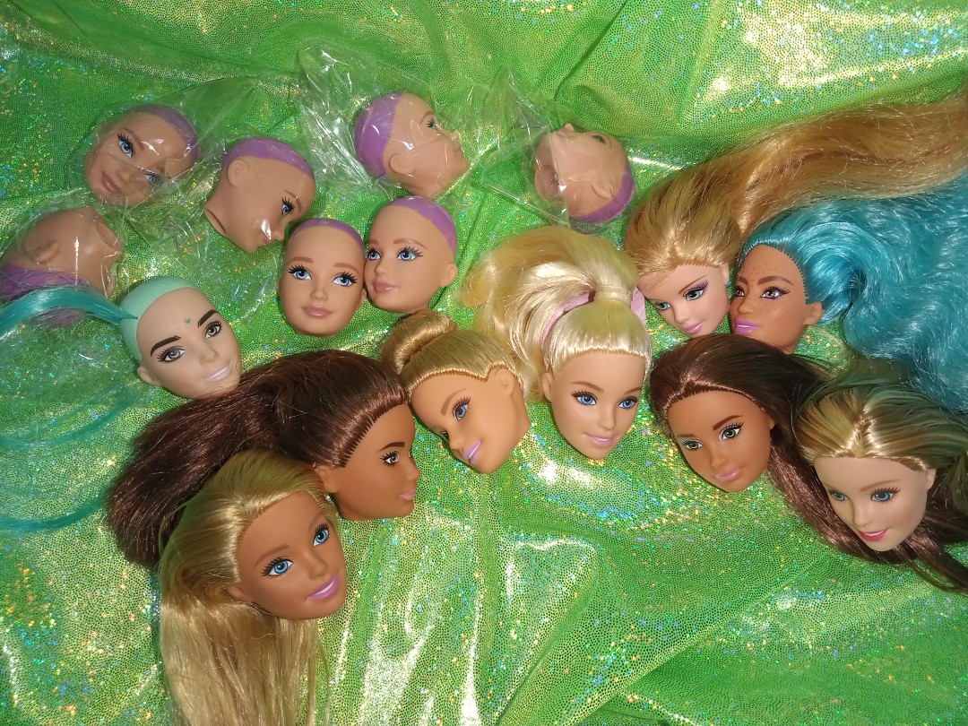 Barbie Heads Mattel, Hobbies & Toys, Toys & Games on Carousell