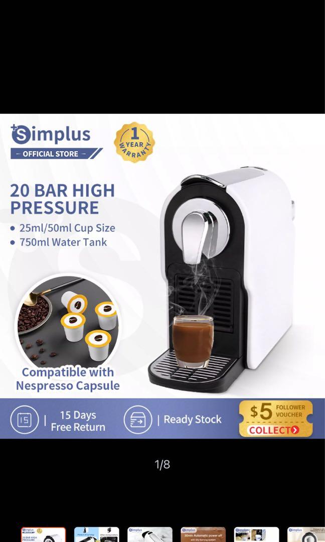 Brand new simplus Nespresso coffee machine, TV & Home Appliances ...