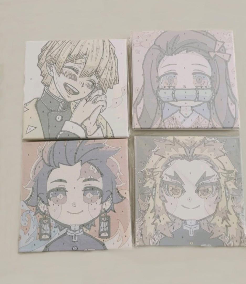 Demon Slayer DIY Painting, Hobbies & Toys, Stationery & Craft, Art ...