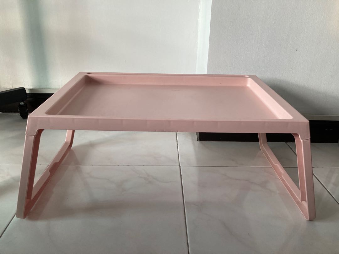 Foldable Laptop Bed Table Tray - Pink, Furniture & Home Living ...