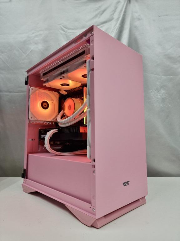 [FREE DELIVERY] PINK CUSTOM GAMING PC WORKSTATION / INTEL I5 12400F ...