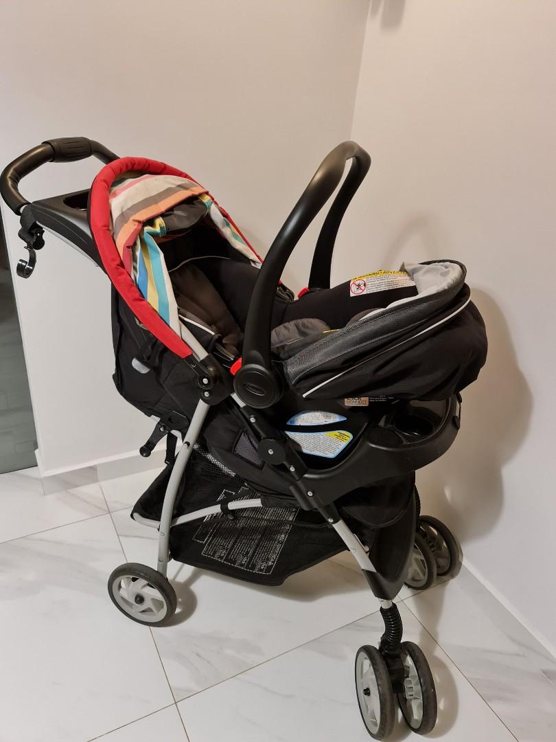 Graco Car Seat with ISO-fix base and compatible Graco Baby Stroller ...