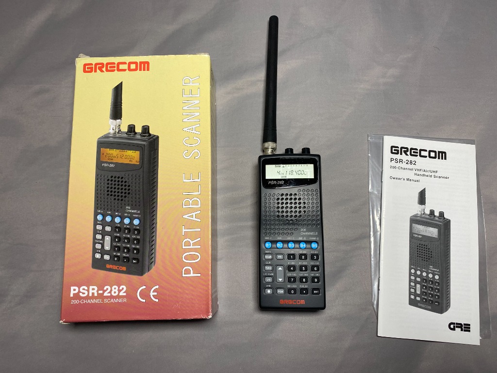 GRECOM 手提Airband Receiver / VHF Scanner PSR-282 ( 齊盒，說明書), 手提電話, 對講機 ...