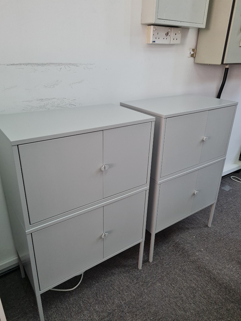 [IKEA] Grey Cabinets, Furniture & Home Living, Furniture, Shelves ...