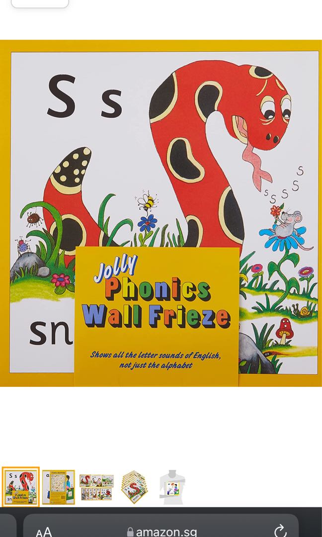 Jolly Phonics Wall Frieze: In Print Letters, Hobbies & Toys, Stationery ...