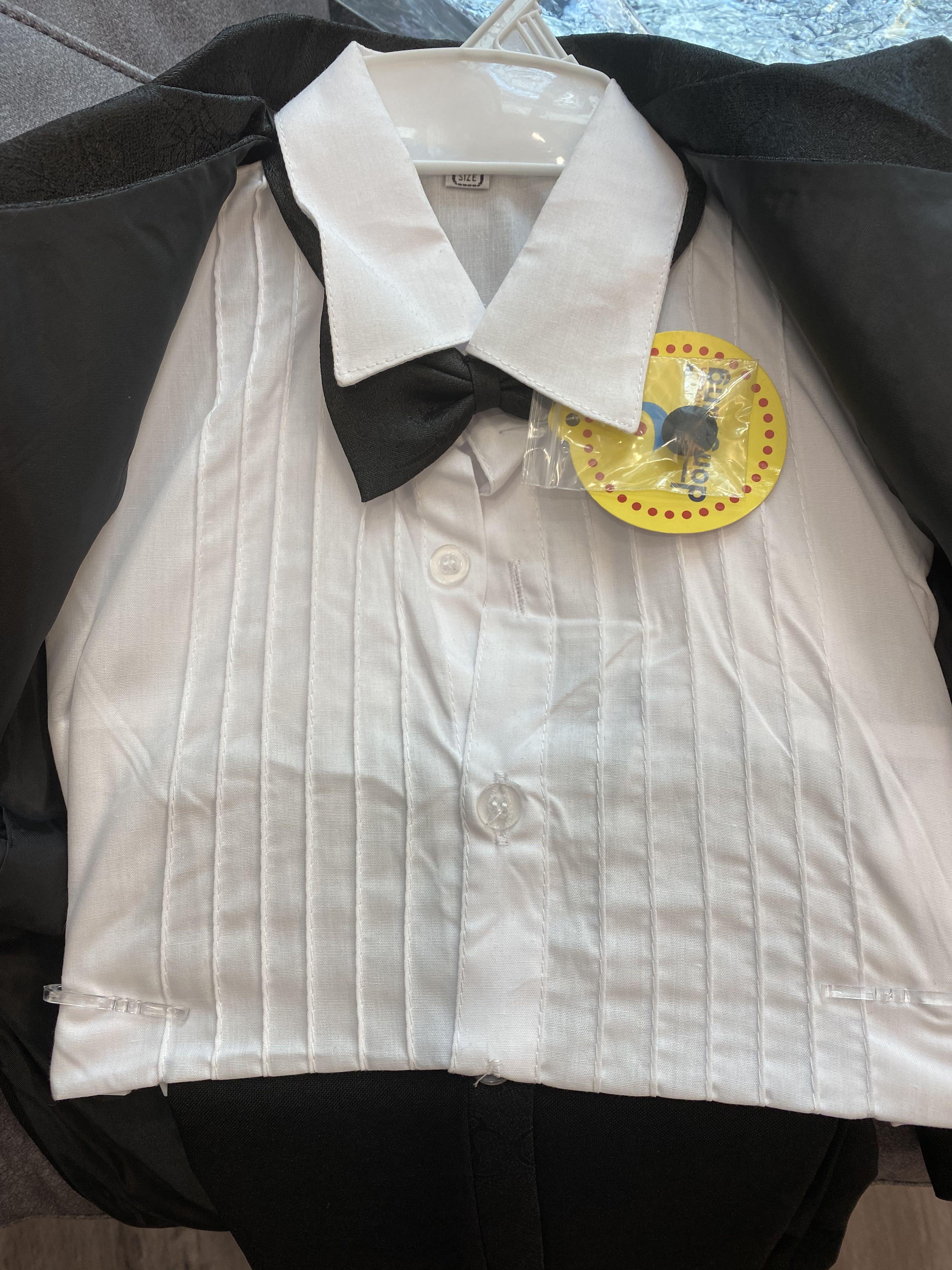 Kids Tuxedo with Pants, Babies & Kids, Babies & Kids Fashion on Carousell