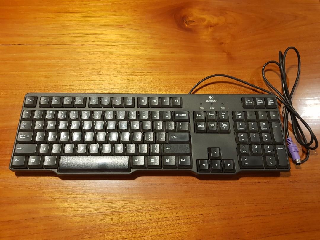 Logitech classic keyboard K100, Elektronik, Bagian Komputer & Aksesoris ...