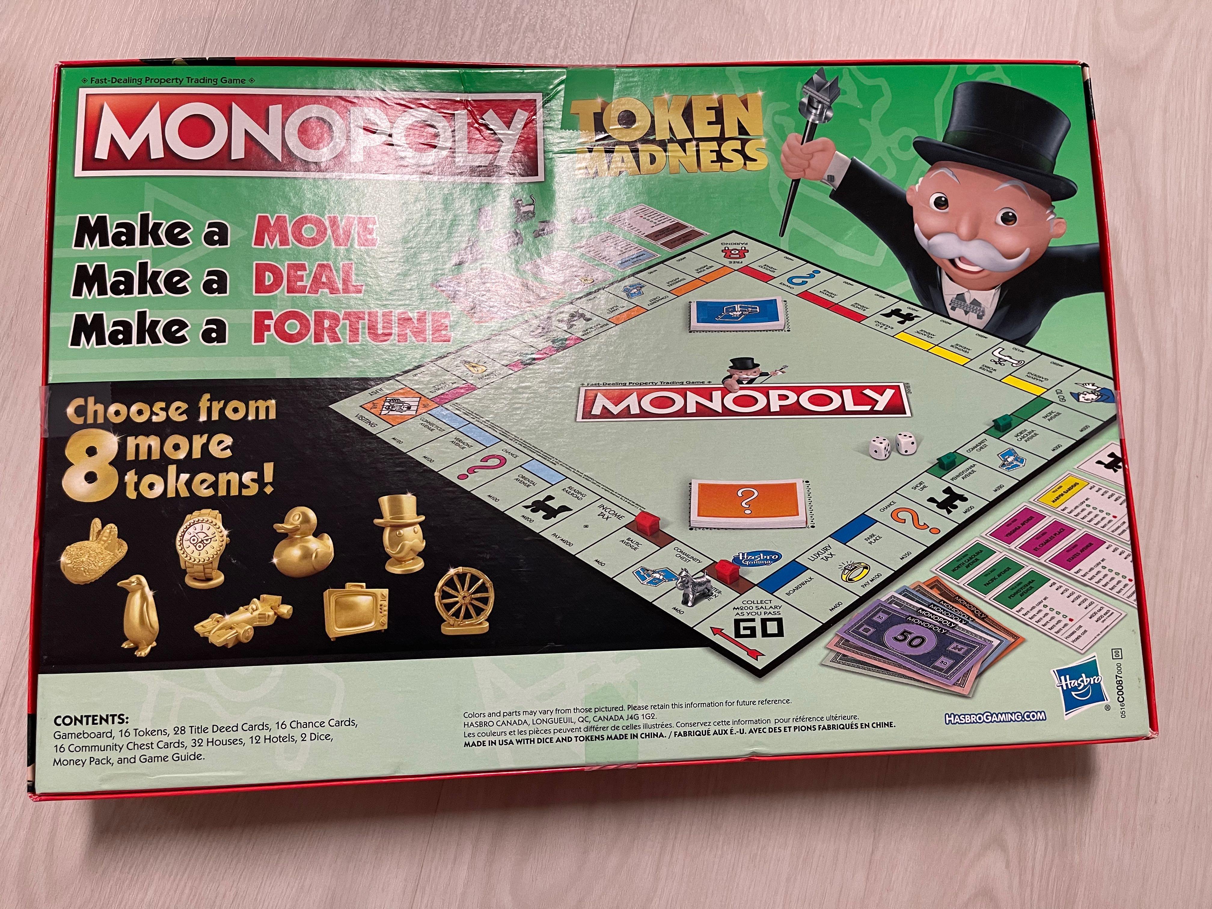 Monopoly token madness, Hobbies & Toys, Toys & Games on Carousell