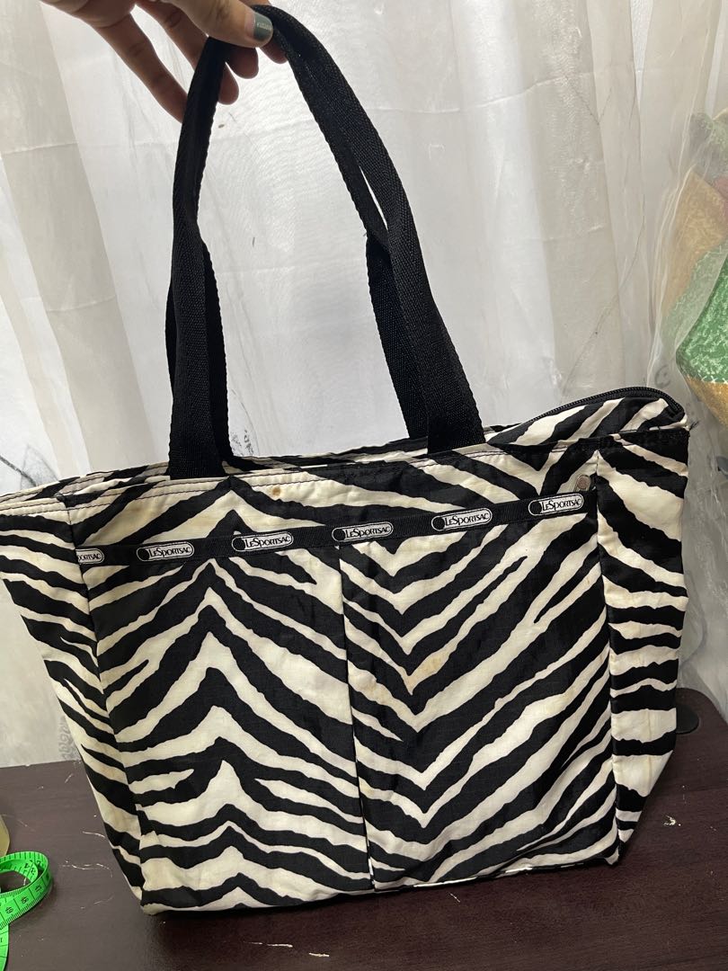 Original Lesportsac black white zebra print, Women's Fashion, Bags ...