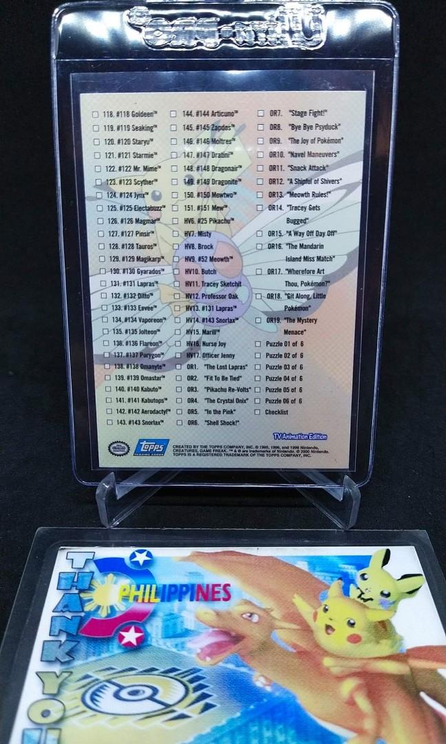 Pokemon Card - CHECKLIST: ASH, BROCK, MISTY & PIKACHU - FOIL (TOPPS ...