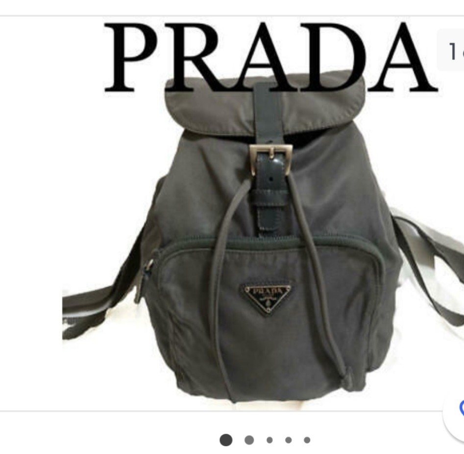 PRADA Nylon Small Backpack in Grey, Women's Fashion, Bags & Wallets ...