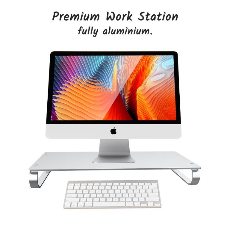 Premium Monitor Stand (Aluminium) with Sleek Curvature Design Fits ...
