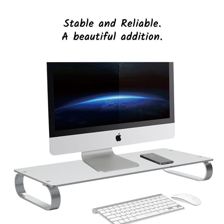 Premium Monitor Stand (Aluminium) with Sleek Curvature Design Fits ...