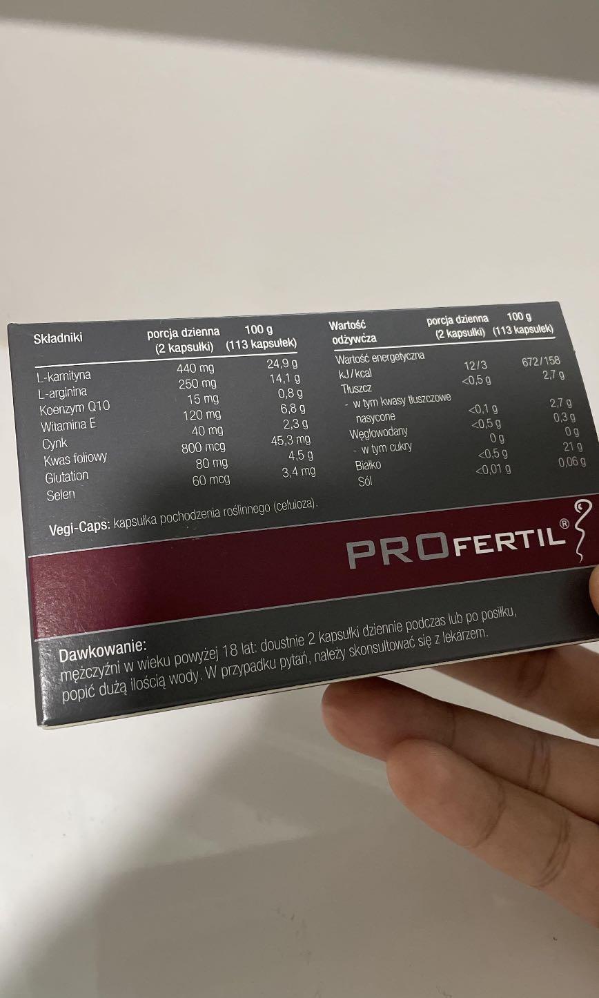 PROfertil Men - Fertility Supplement - 60 Capsules, Health & Nutrition ...