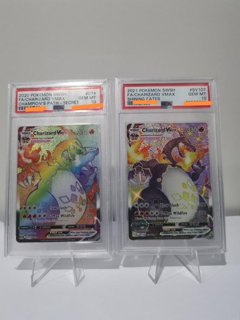 PSA 10 Charizard Vmax Rainbow Rare - Champion's path & PSA 10 Shiny ...