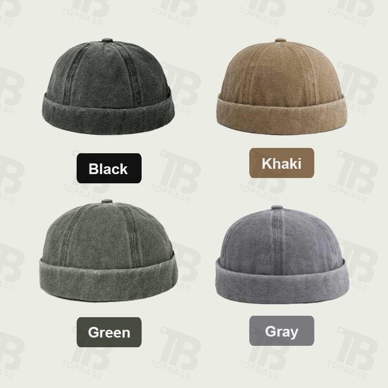 [READY STOCK] Retro Classic Oldschool Sailor Cap Cold Hat Solid Color ...