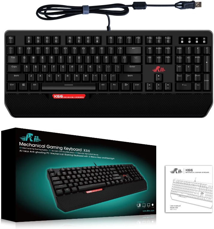 RII MECHANICAL GAMING KEYBOARD K66, Computers & Tech, Parts ...