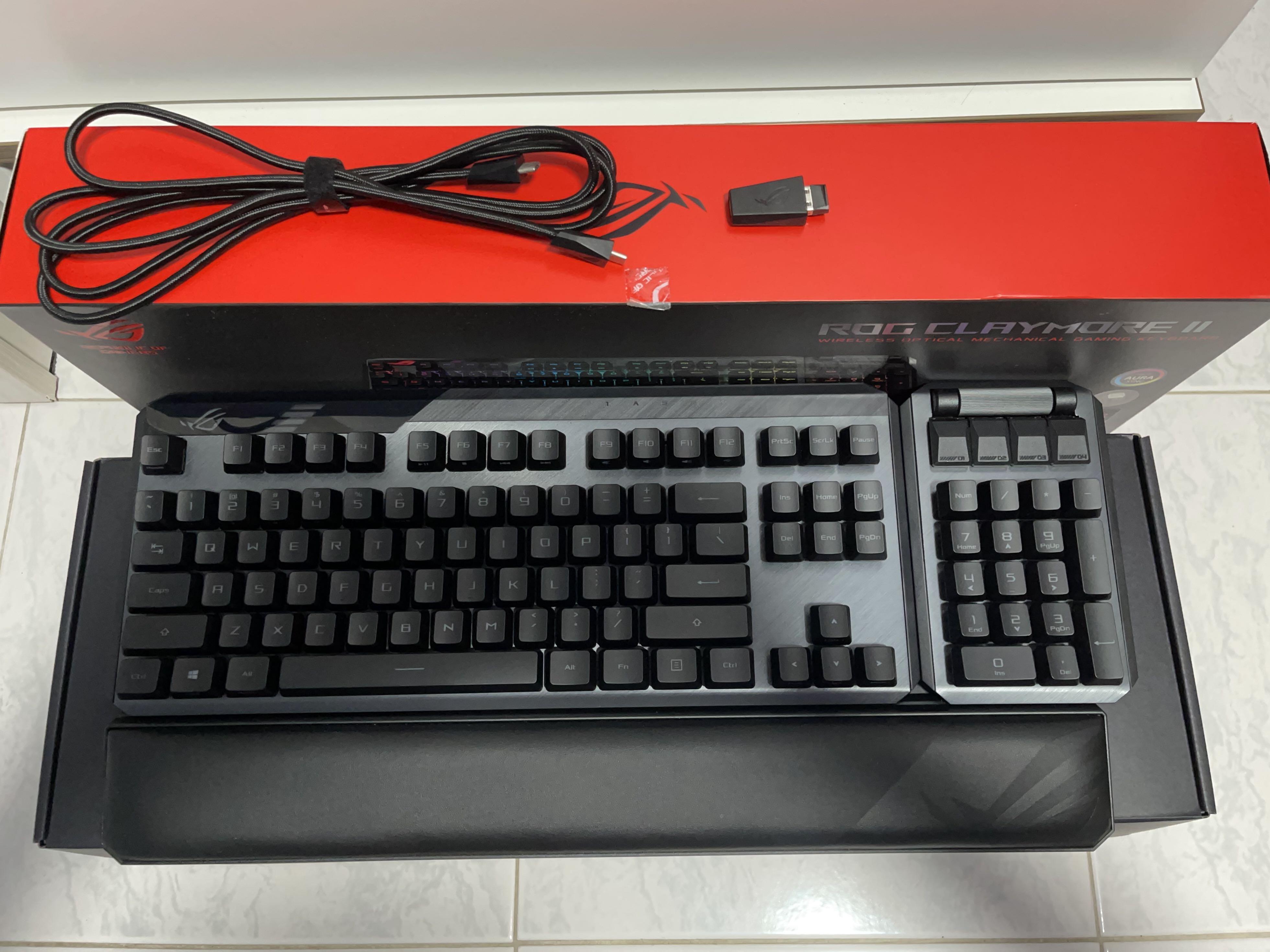 Asus ROG Claymore II Wireless Mechanical Keyboard (RX Red), Computers ...