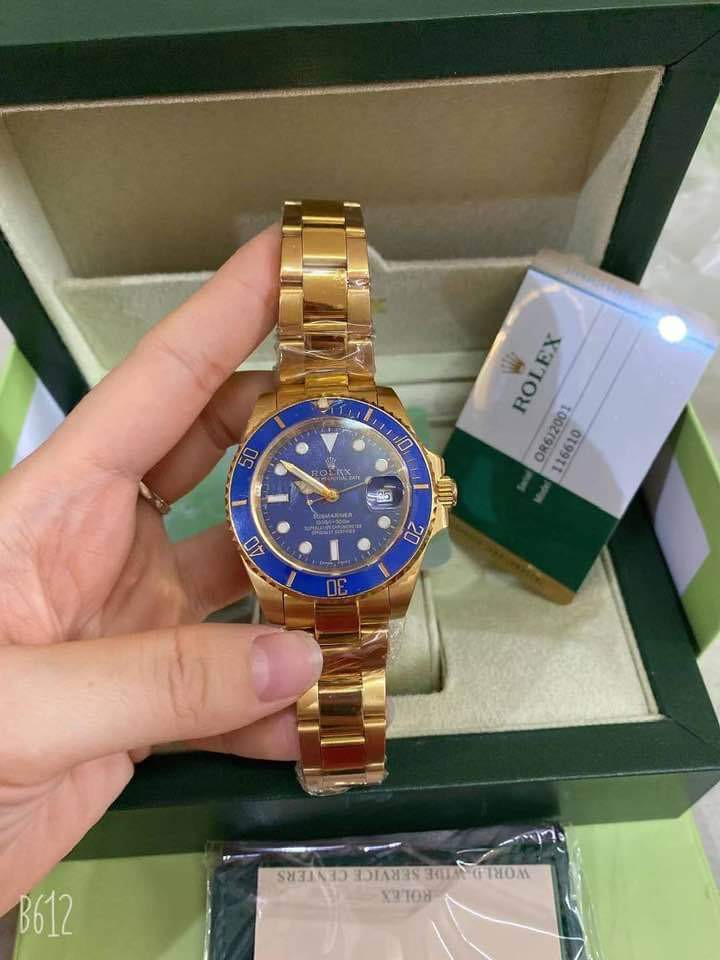 ROLEX AUTOMATIC GOLD BLUE FACE DIAL AUTHENTIC JAPAN WATCH, Men's ...