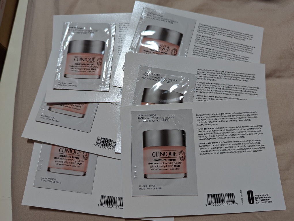 {Sample} 6 x Clinique Moisture Surge 100-Hour Auto-Replenishing ...