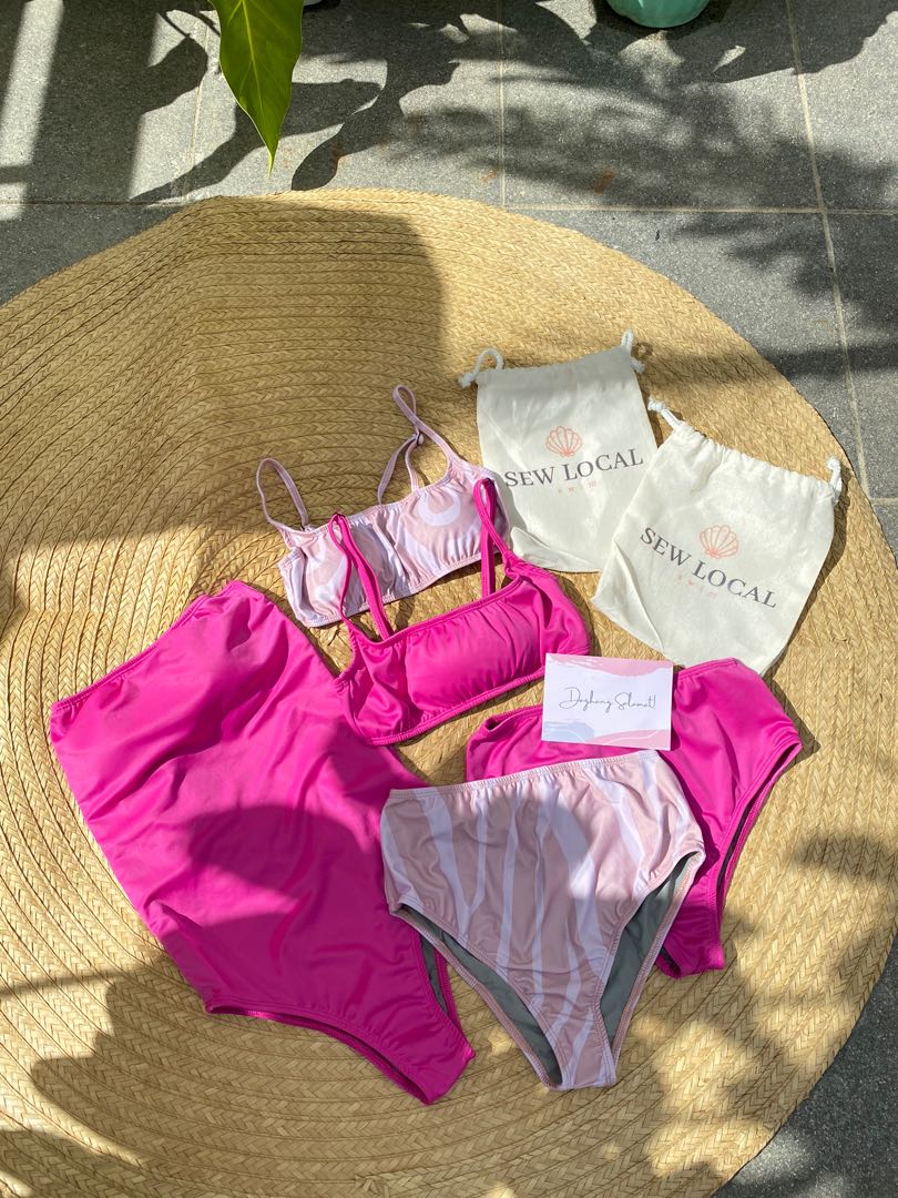 sewlocal tube one piece in plum, Women's Fashion, Swimwear, Bikinis ...