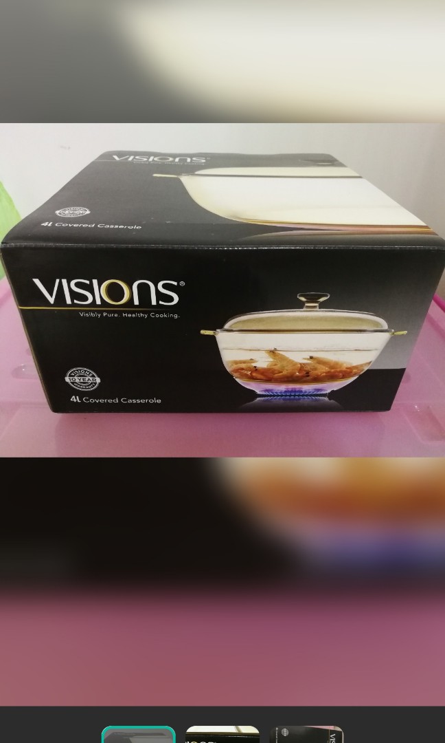 Vision 4L covered casserole, Furniture & Home Living, Kitchenware ...