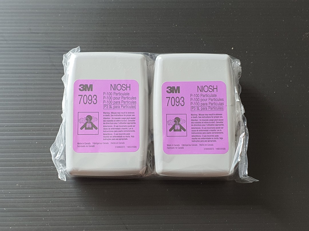 3M half face resporator 7093 filter, Health & Nutrition, Face Masks ...