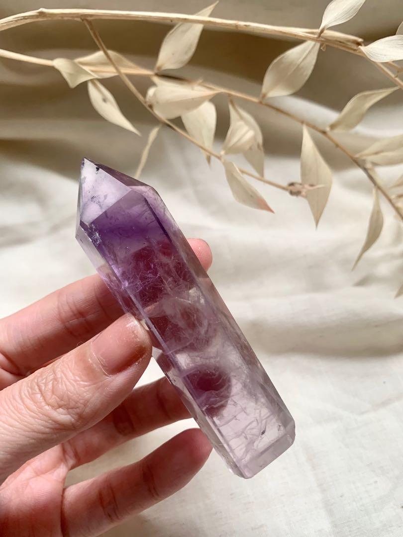 Amethyst Tower with God’s fingerprint #Crystal #Tower, Hobbies & Toys ...