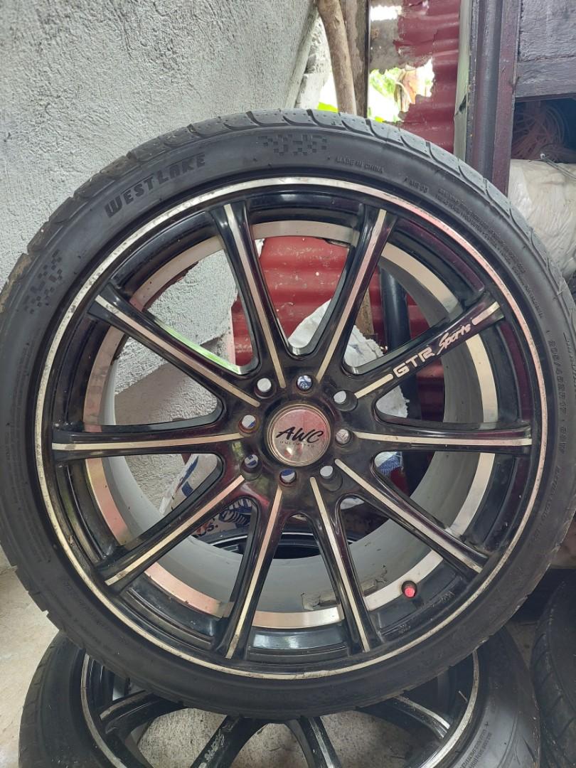 AWC MAGS 17s with Tires, Car Parts & Accessories, Mags and Tires on ...