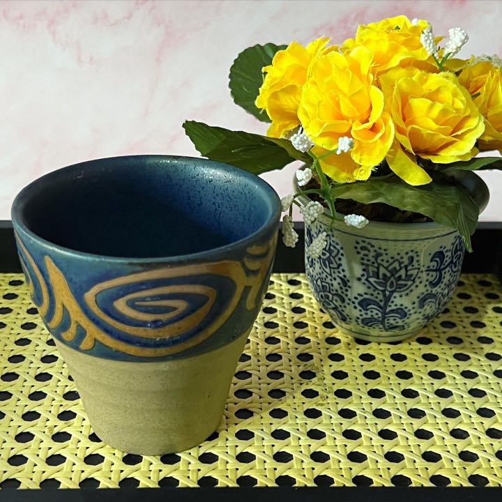 Aztec Stoneware Cup #SB2J25, Furniture & Home Living, Kitchenware ...