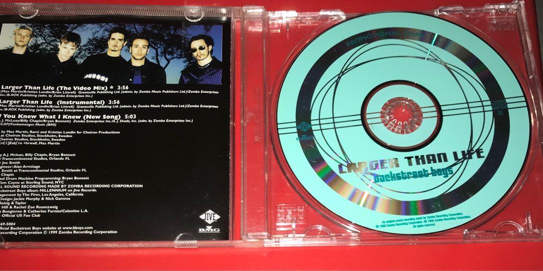 BACKSTREET BOYS - LARGER THAN LIFE PROMO SINGLES CD + CALENDAR, Hobbies ...