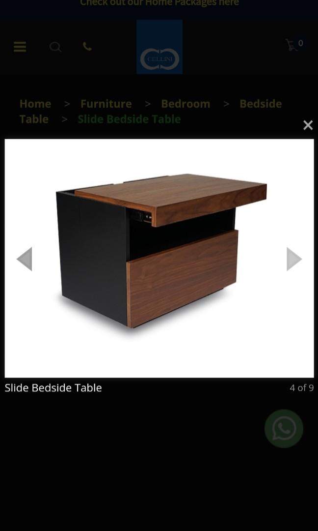 Beautiful slide bedside table from Celini, Furniture & Home Living ...