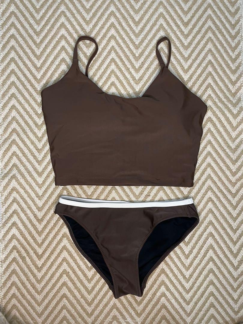 Brown Swimsuit 2pc, Women's Fashion, Swimwear, Bikinis & Swimsuits on ...