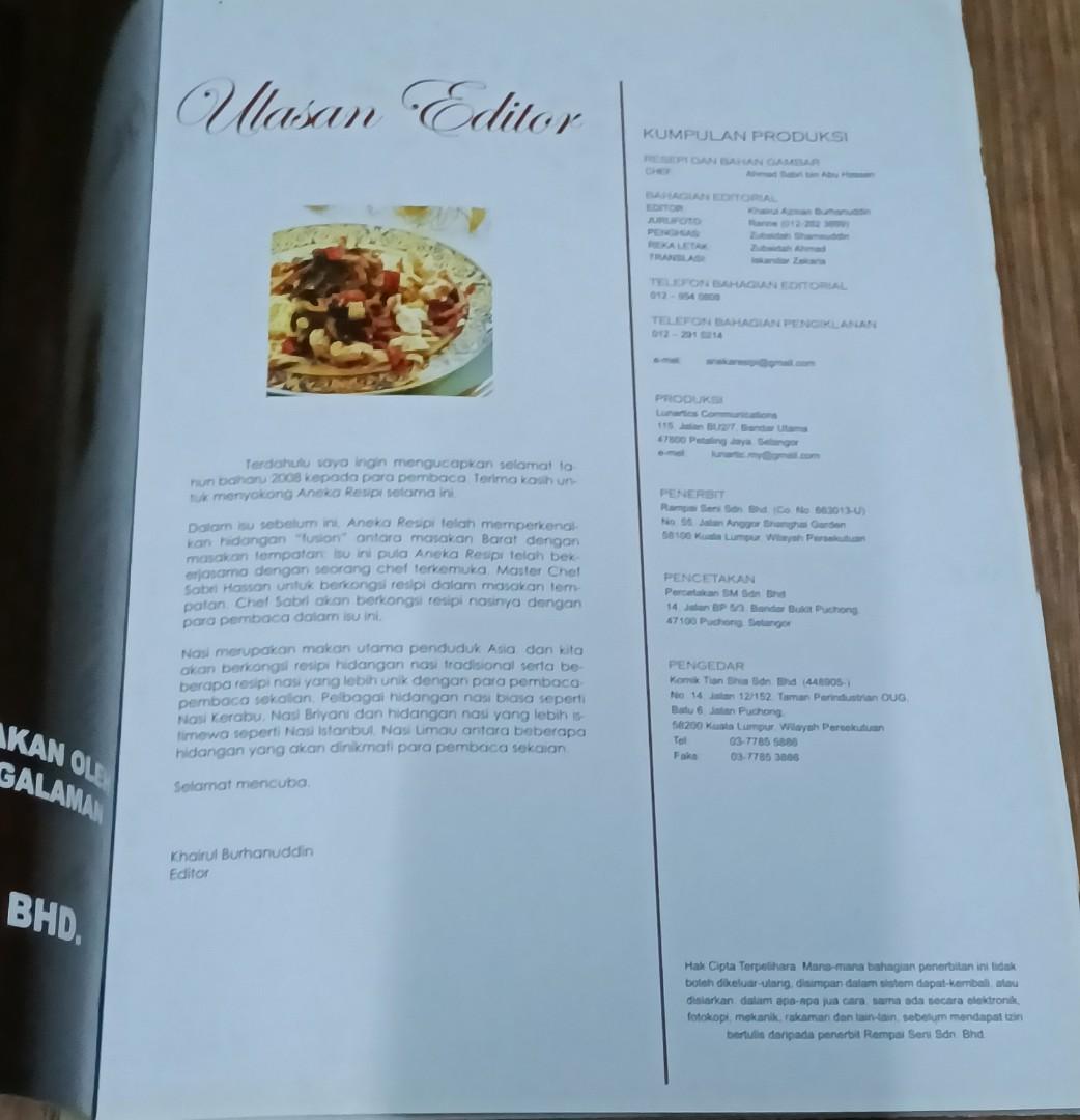 Buku//Resepi Masterchef Sabri Hassan.., Hobbies & Toys, Books ...