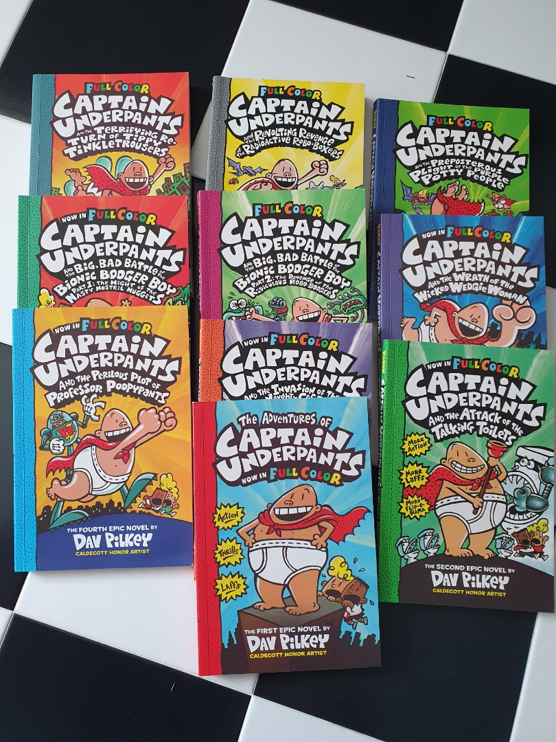 Captain underpants 10 books full colour, Hobbies & Toys, Books ...
