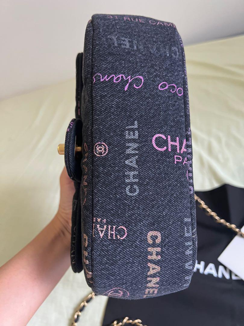 Chanel 22P Denim Quilted single flap, Women's Fashion, Bags & Wallets ...
