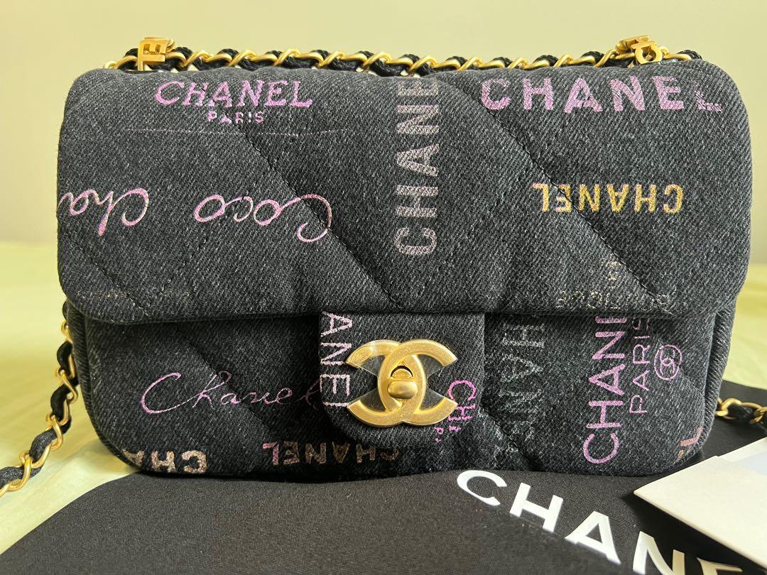 Chanel 22P Denim Quilted single flap, Women's Fashion, Bags & Wallets ...