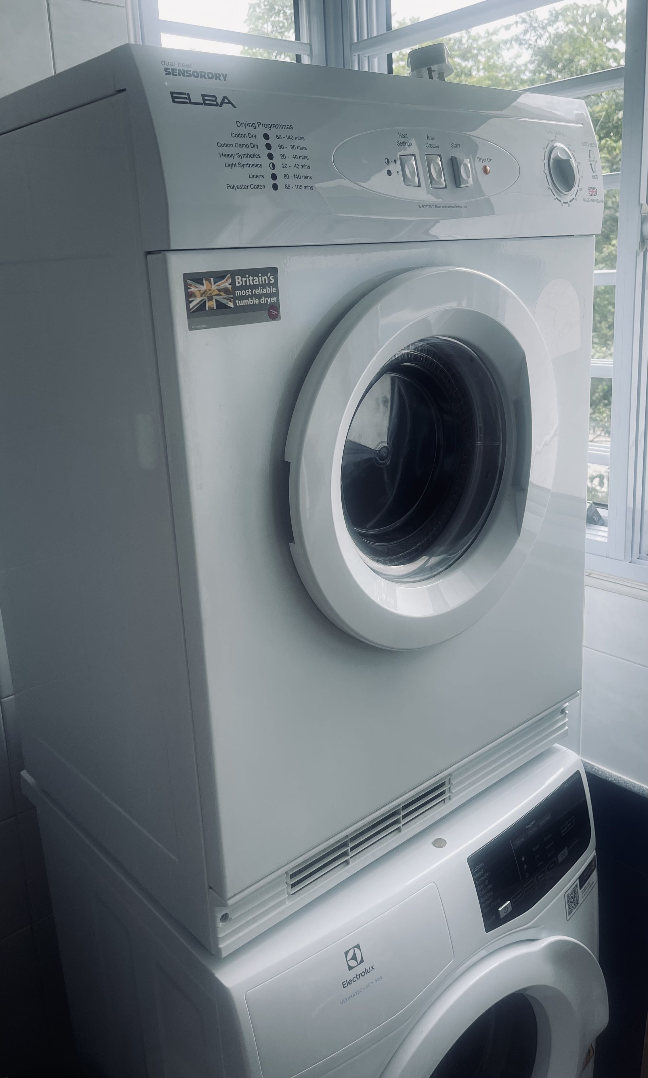 ELBA EBD 602S TUMBLE DRYER 6KG, TV & Home Appliances, Washing Machines ...