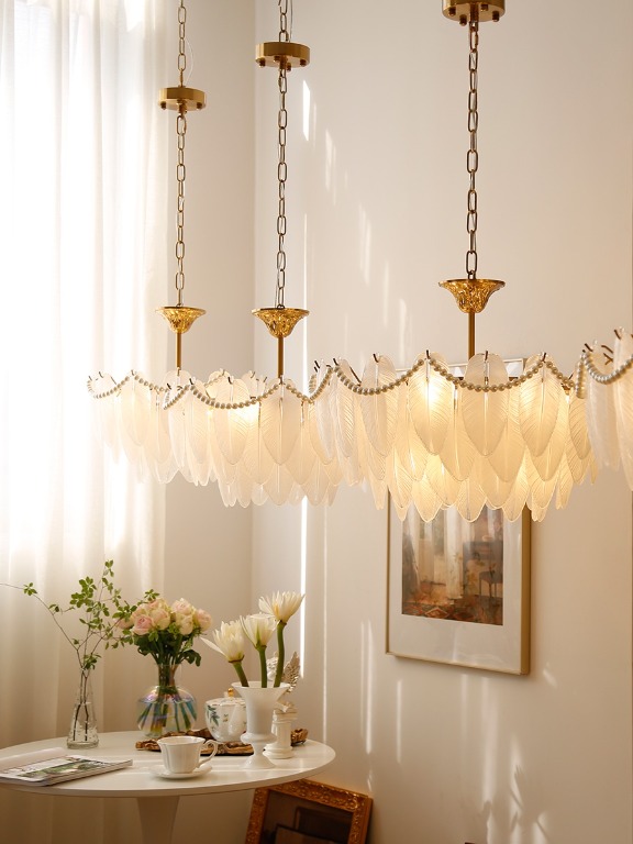 French Luxury Style Drop Light / Chandelier, Furniture & Home Living ...