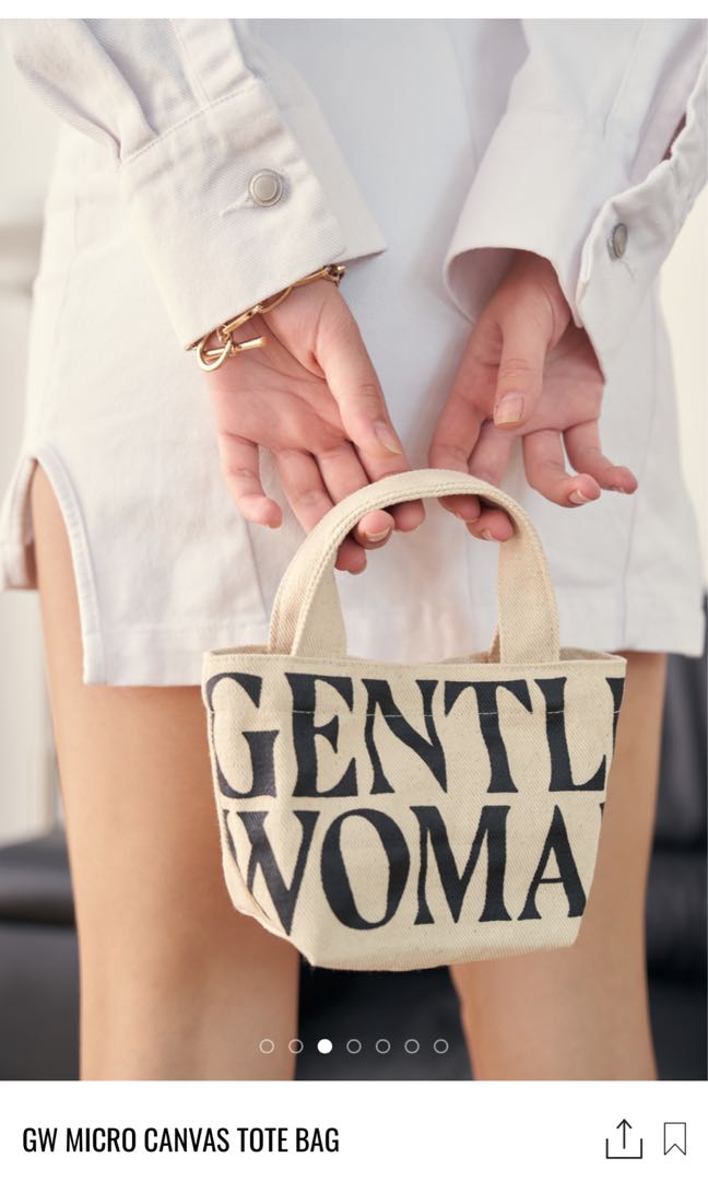 Gentlewoman Micro Canvas Tote Bag, Women's Fashion, Bags & Wallets, Tote Bags on Carousell