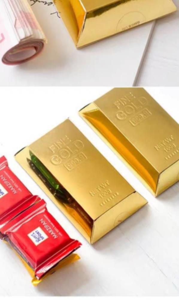 Gold Bar Red Packet Gift Box, Hobbies & Toys, Stationery & Craft ...