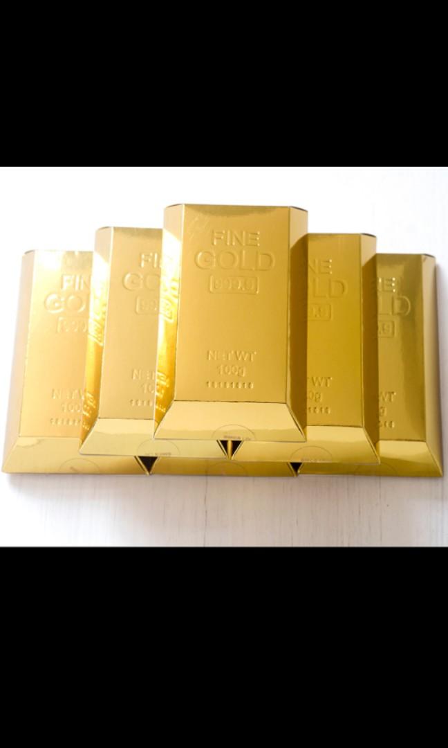 Gold Bar Red Packet Gift Box, Hobbies & Toys, Stationery & Craft ...