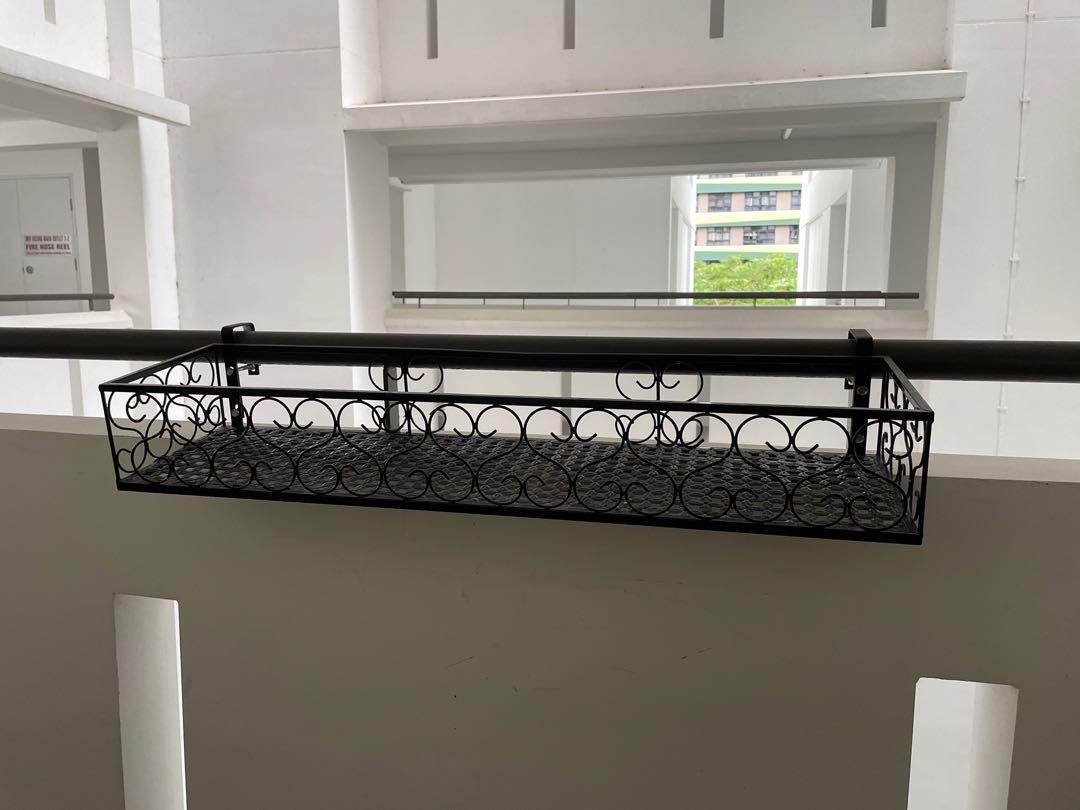 Hanging plant rack for HDB corridor, Furniture & Home Living, Gardening ...