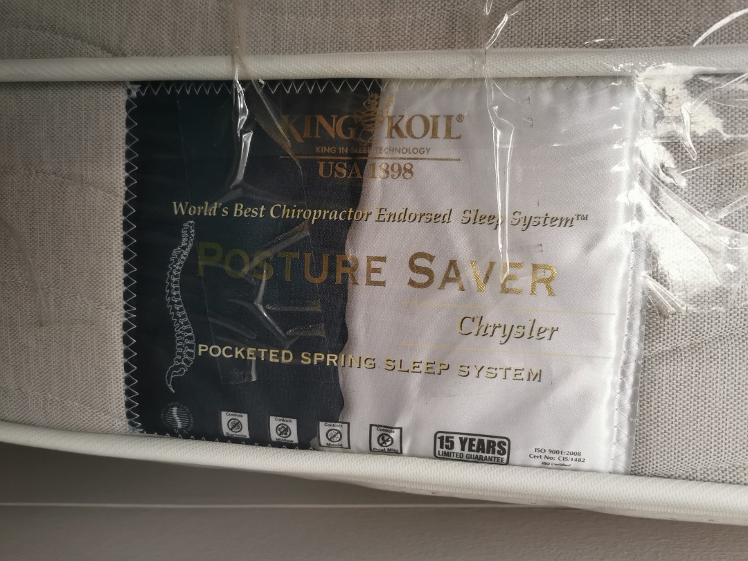 King Koil Posture Saver Chrysler - Queen sized mattress only, Furniture ...