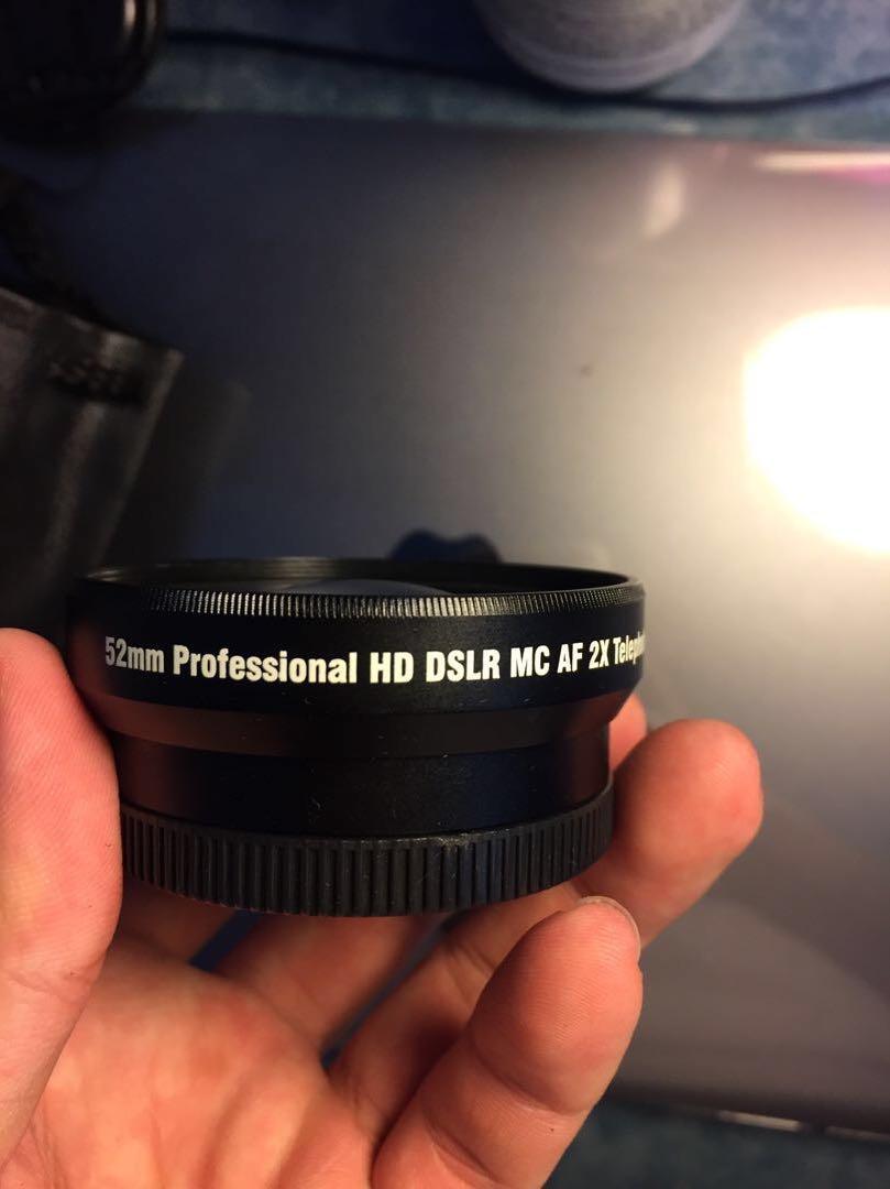 Lens/lensa macro 52mm professional HD DSLR MC AF 0.45X wide angle W ...